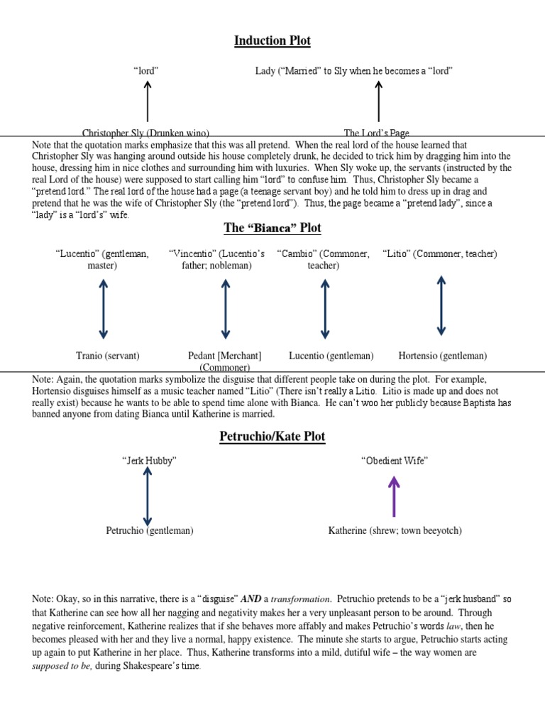 Taming of the Shrew Plot Overview | PDF