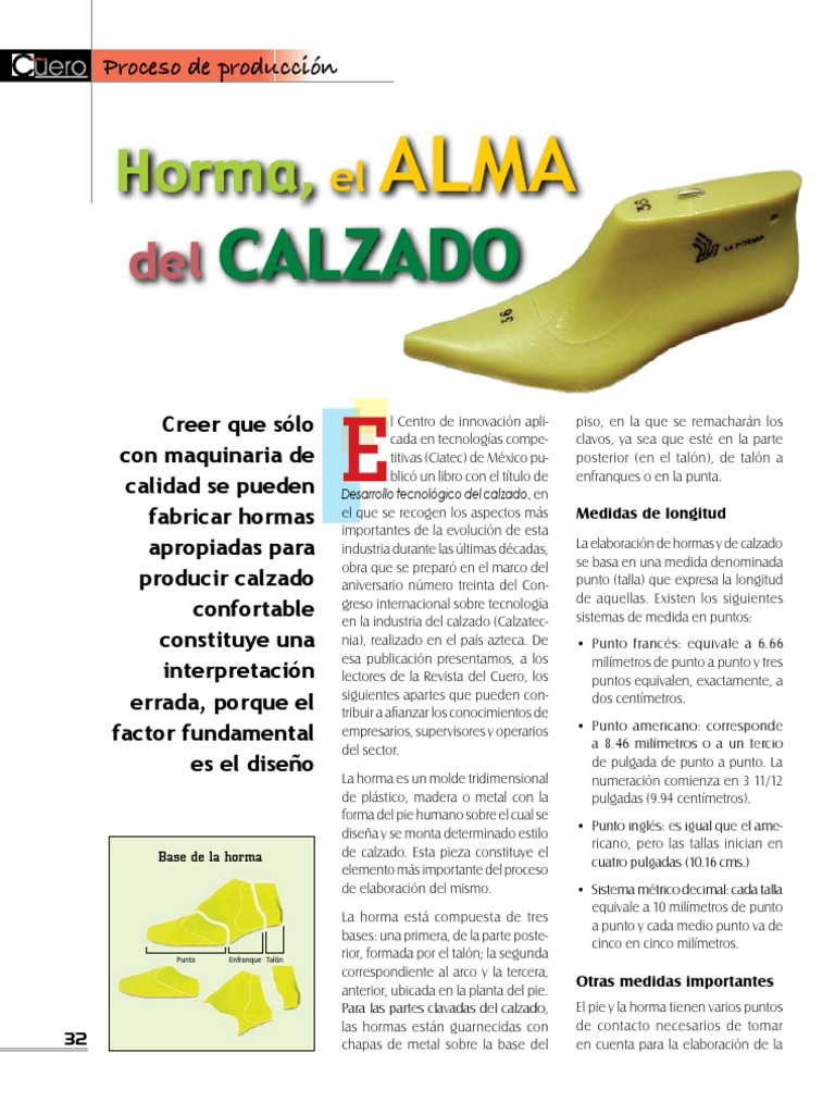 Hormas de Calzado: Diseño y Medidas | PDF | Pie | Aluminio