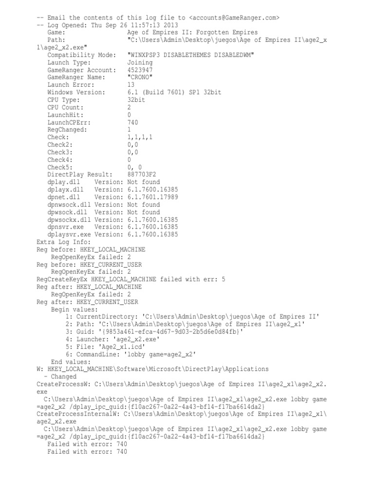 GameRanger Launch Log | PDF