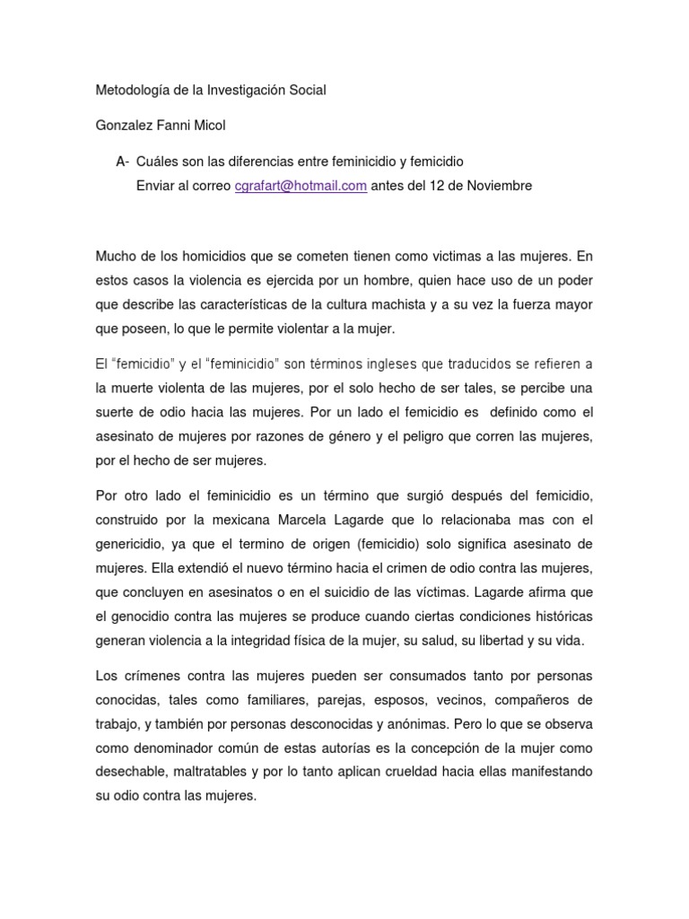 Diferencias Entre Feminicidio Y Femicidio Un Análisis De Los Crímenes