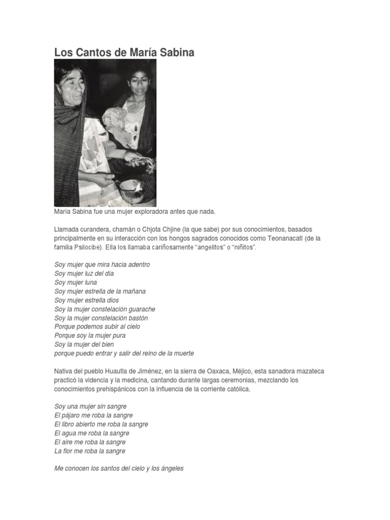 Los Cantos de María Sabina | PDF