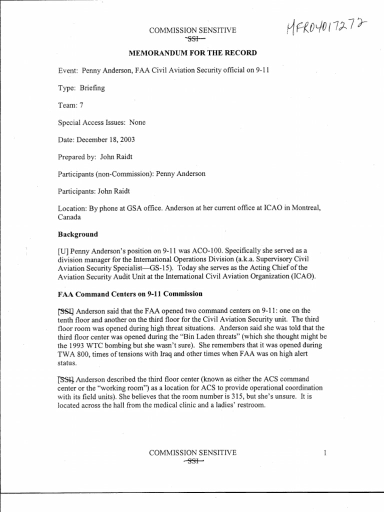 87 Faa Interviews | PDF | Federal Aviation Administration | September 11 Attacks