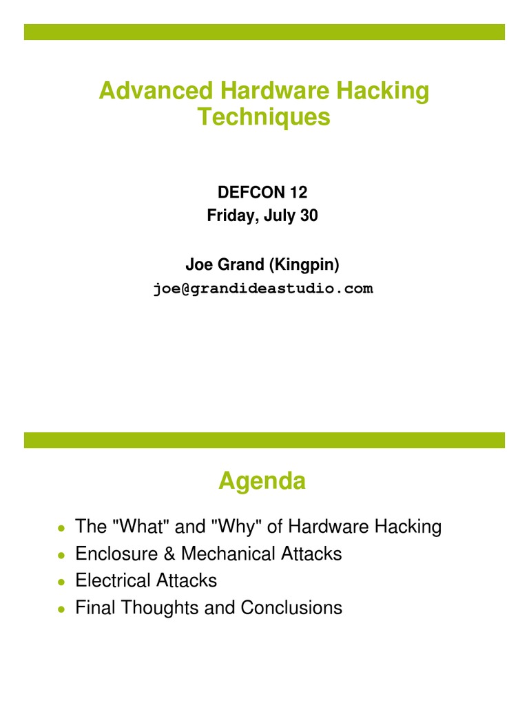 Advanced Hardware Hacking Techniques Slides | PDF | Computer Memory ...