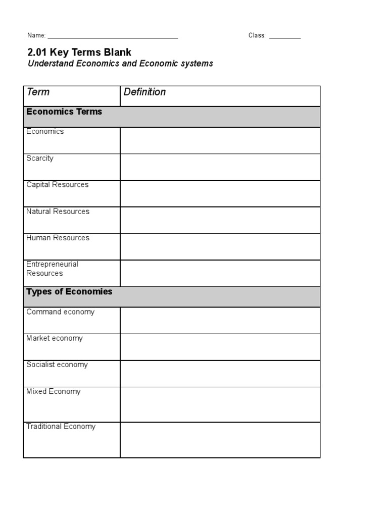 Economic Systems Comparison Guide | PDF | Business | Finance & Money ...
