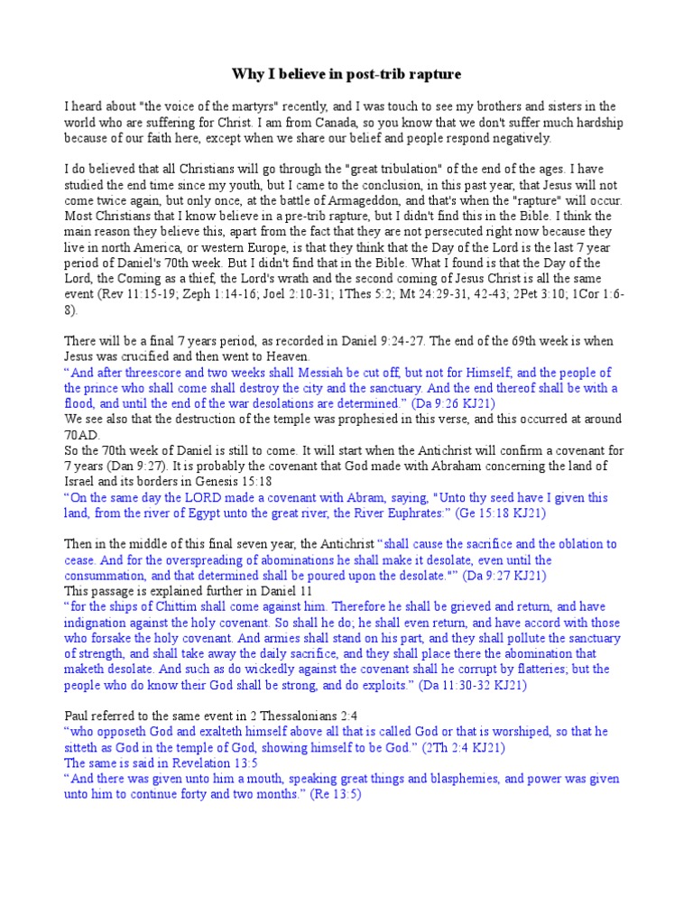 Endtime Letter | PDF | Rapture | Great Tribulation
