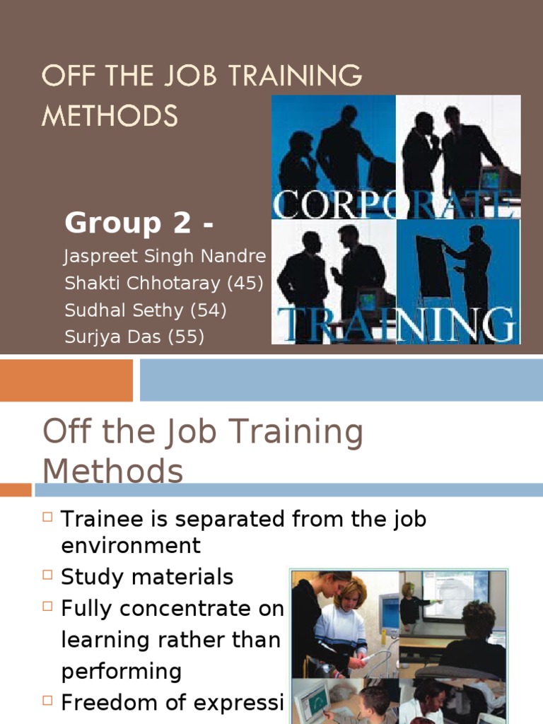 On The Job Training Methods | PDF | Lecture | Applied Psychology