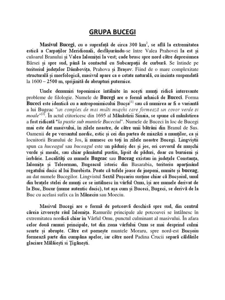 Grupa Bucegi | PDF