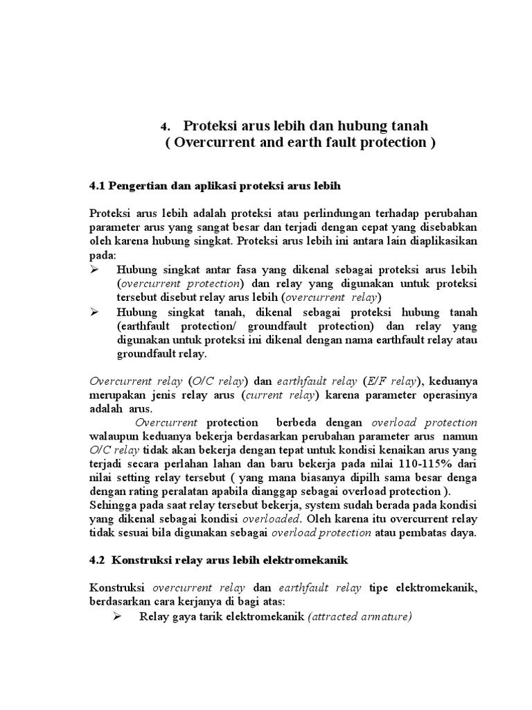 Overcurrent Relay | PDF