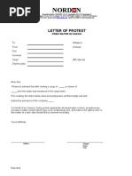 Letter of Protest for Damaged Cargo | PDF | Cargo | Freight Transport
