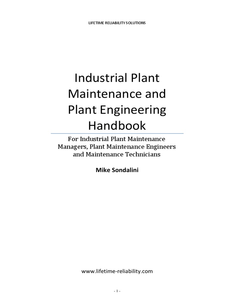 Plant Maintenance Engineering Handbook Contents | PDF | Bearing ...