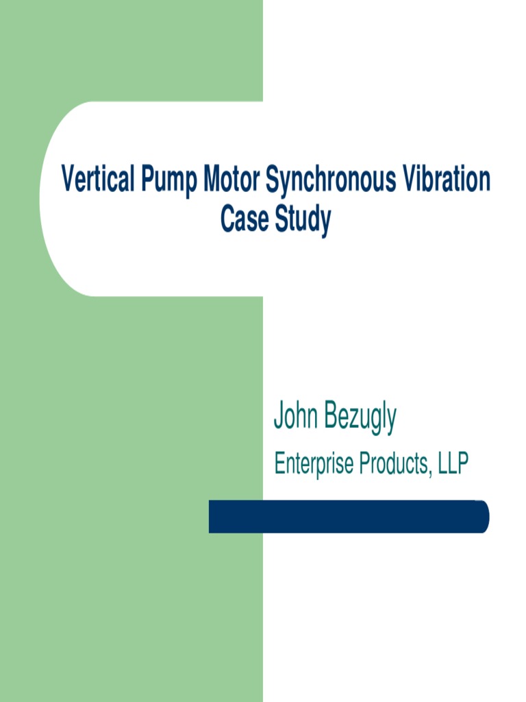 Vertical Pump Synchronous Motor Vibration | PDF | Bearing (Mechanical ...