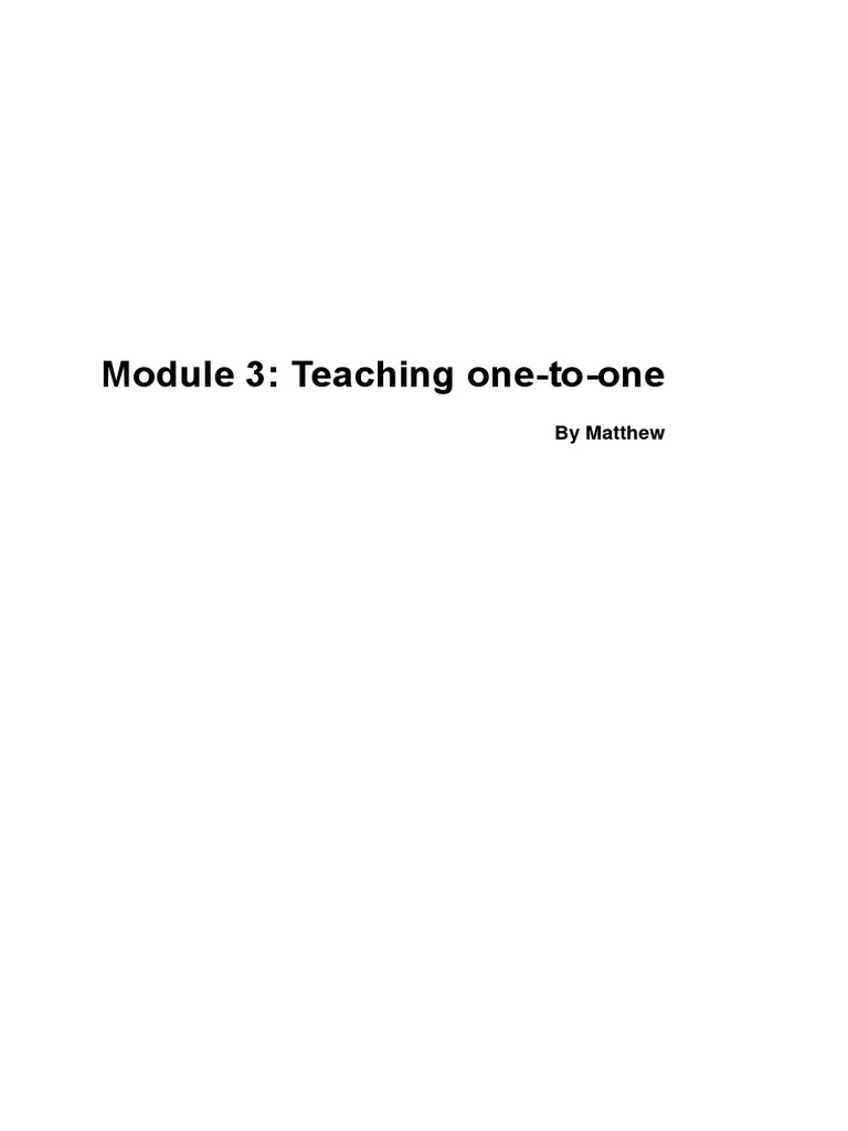 One-to-One Teaching Strategies | PDF | Educational Assessment | Test ...