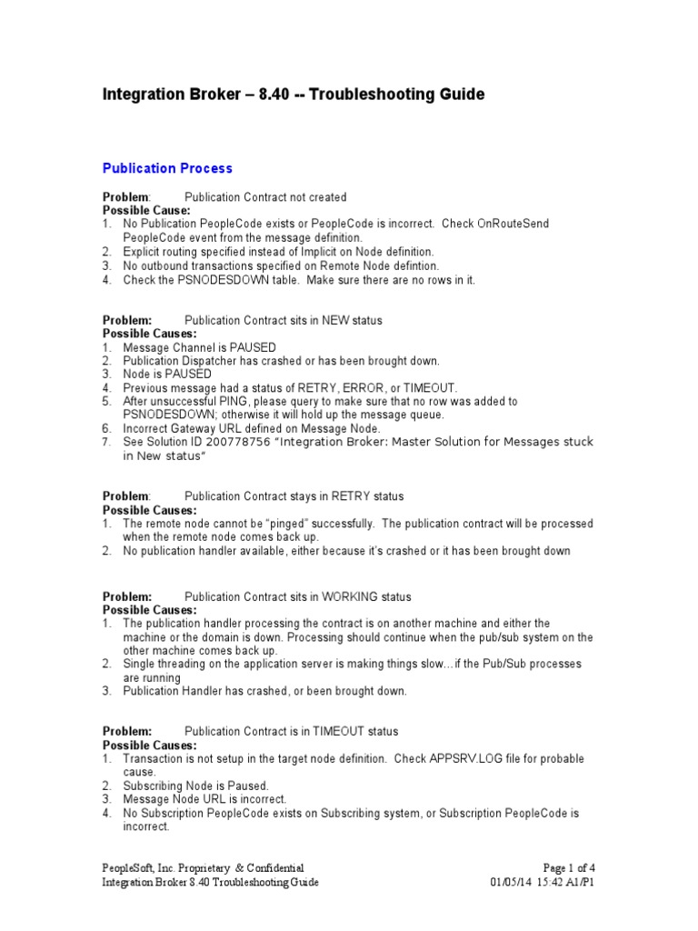 Integration Broker Troubleshooting Guide | PDF | Computer Networking ...
