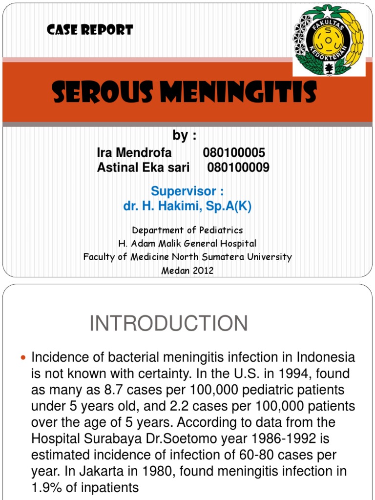 Case Report Serous Meningitis | PDF | Meningitis | Medicine