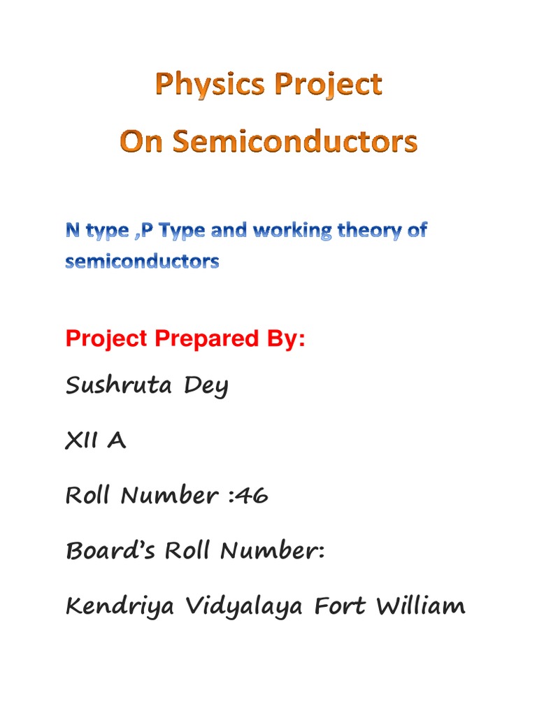 Physics Project | PDF | Semiconductors | Band Gap