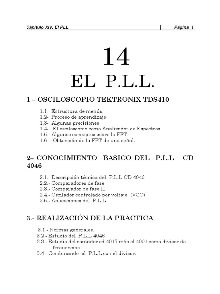 PLL 4046 Con Cmos | PDF | Condensador | Transistor