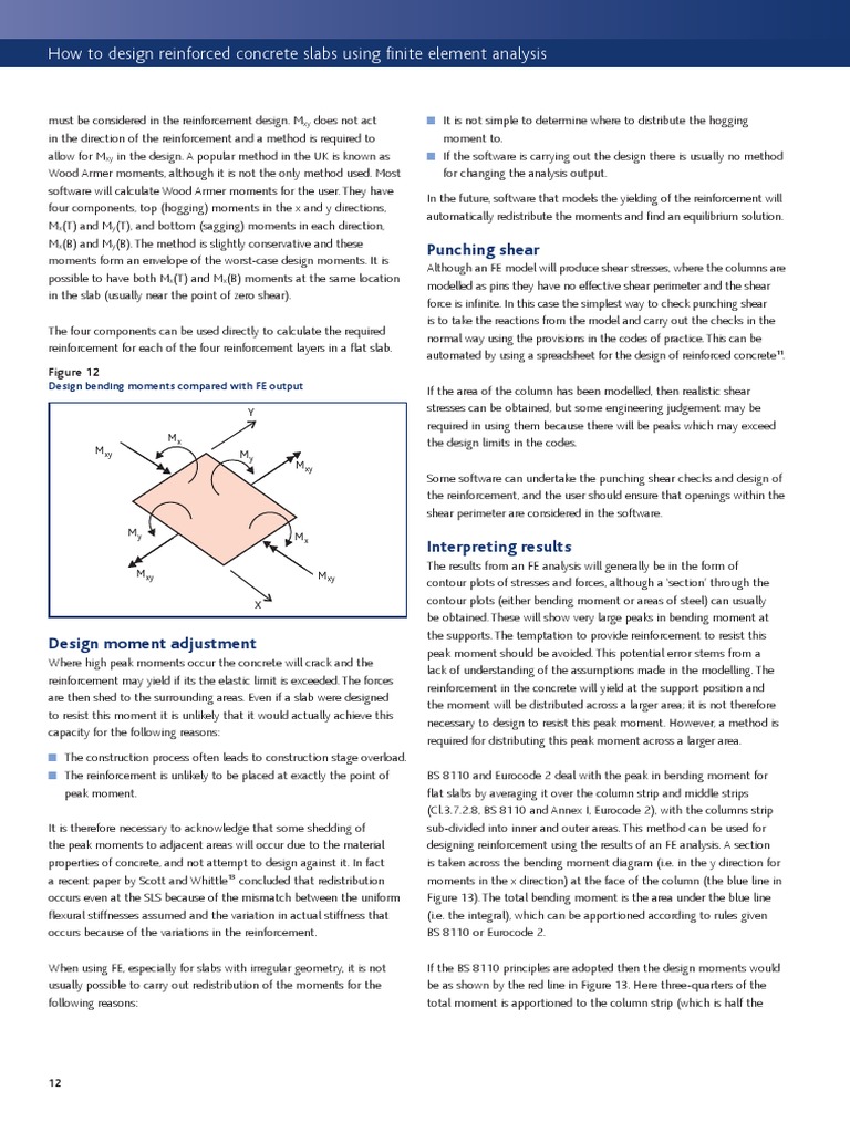 Design reinforced concrete slabs using finite element analysis | PDF | Continuum Mechanics ...