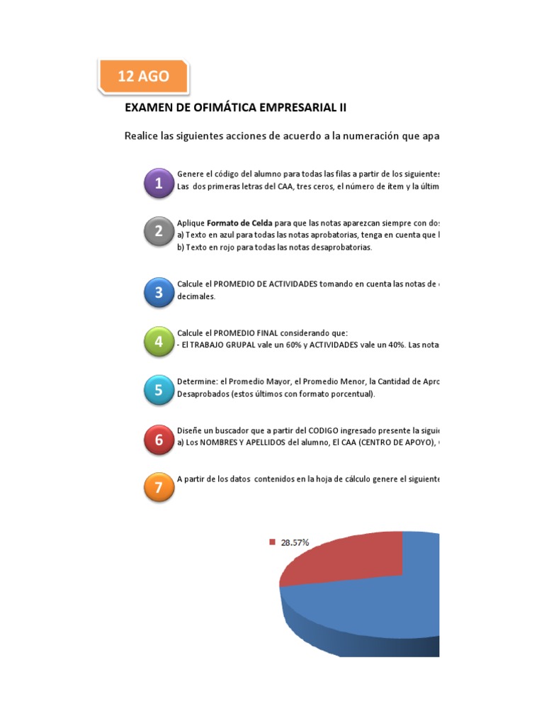 Examen Final de Ofimática II | PDF | Hoja de cálculo | Informática