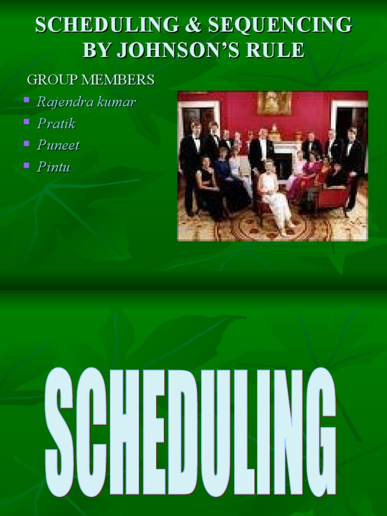 Johnson's Rule for Scheduling | PDF | Areas Of Computer Science ...