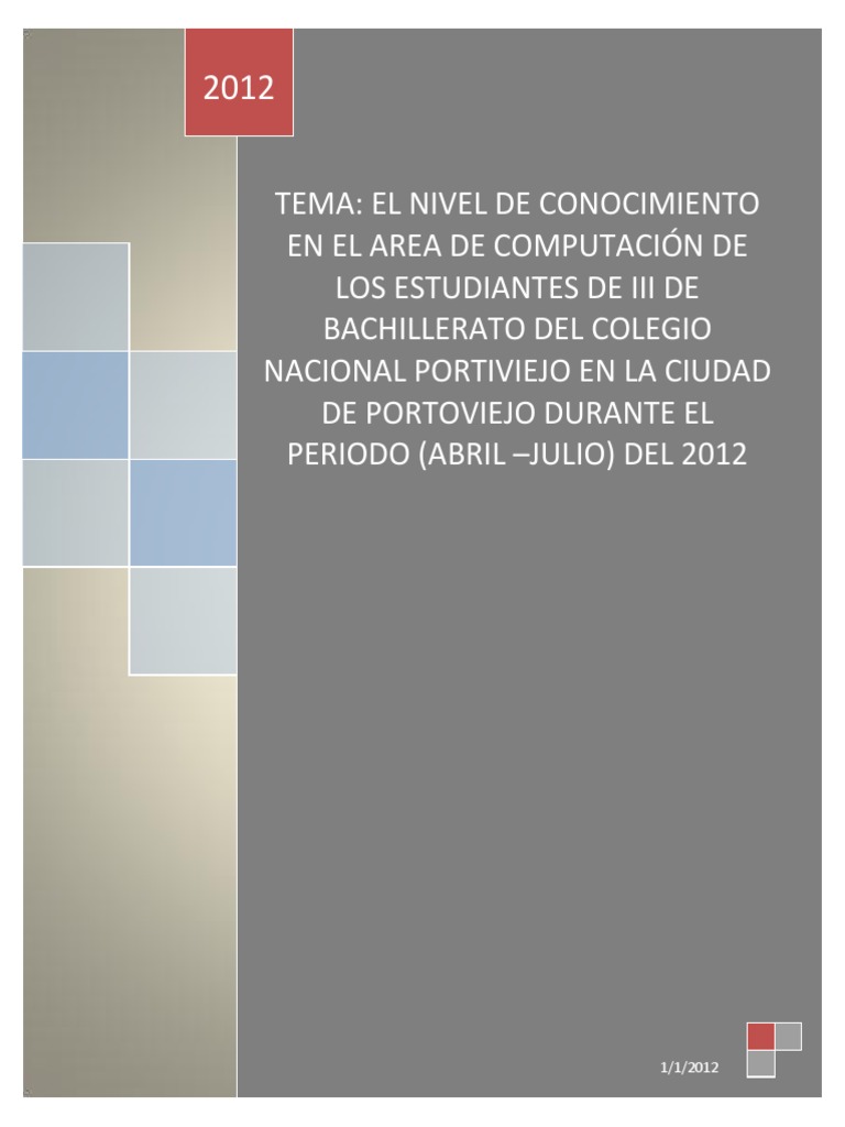 Proyecto de Informatica Basica | PDF | Informática | Conocimiento