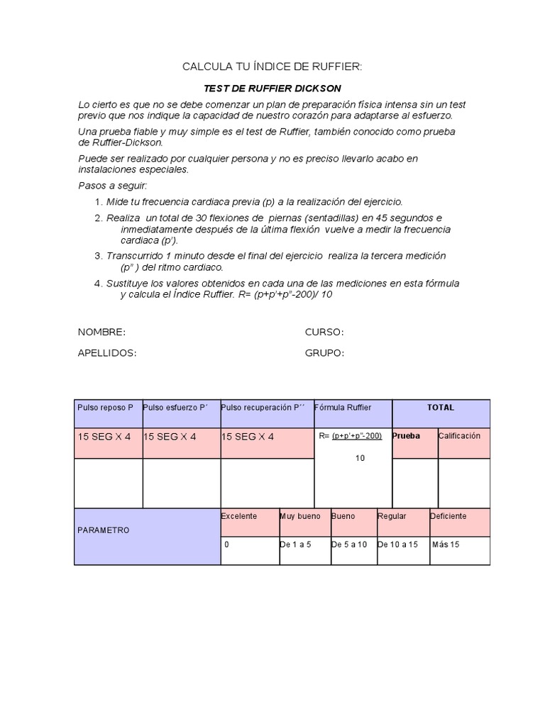 Indice de Ruffier | PDF