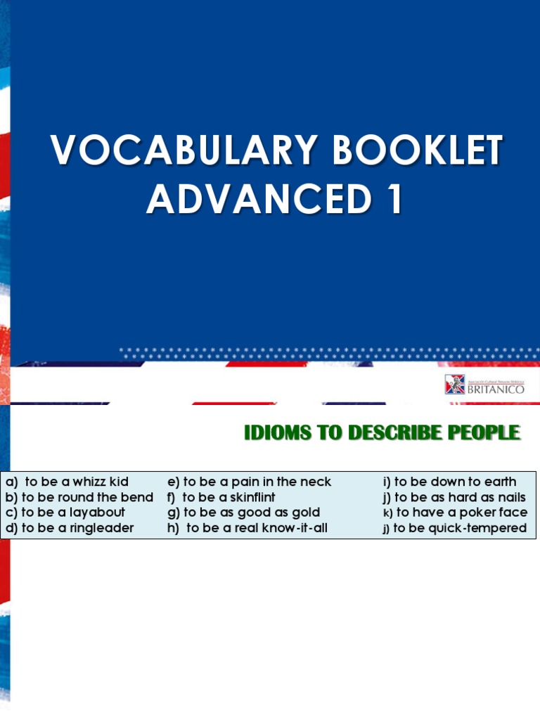 Vocabulary Booklet - PPT Ad1-Ad2 | PDF | Eating | Test (Assessment)