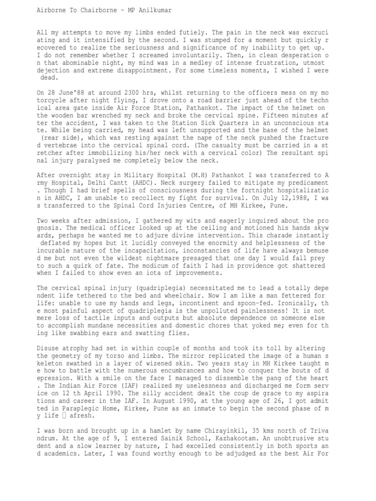 Airborne To Chairborne | PDF | Neck | Human Head And Neck