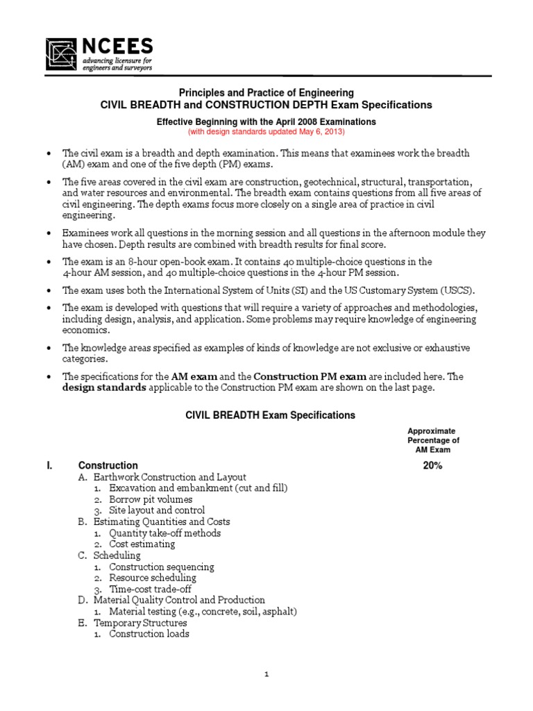 2014 NCEES 8hr exam Standards | Deep Foundation | Geotechnical ...