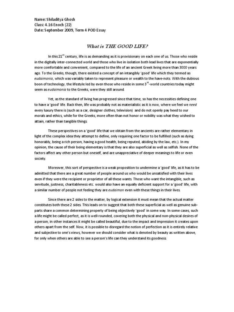 What Is The Good Life | PDF | Philosophical Theories | Metaphysics