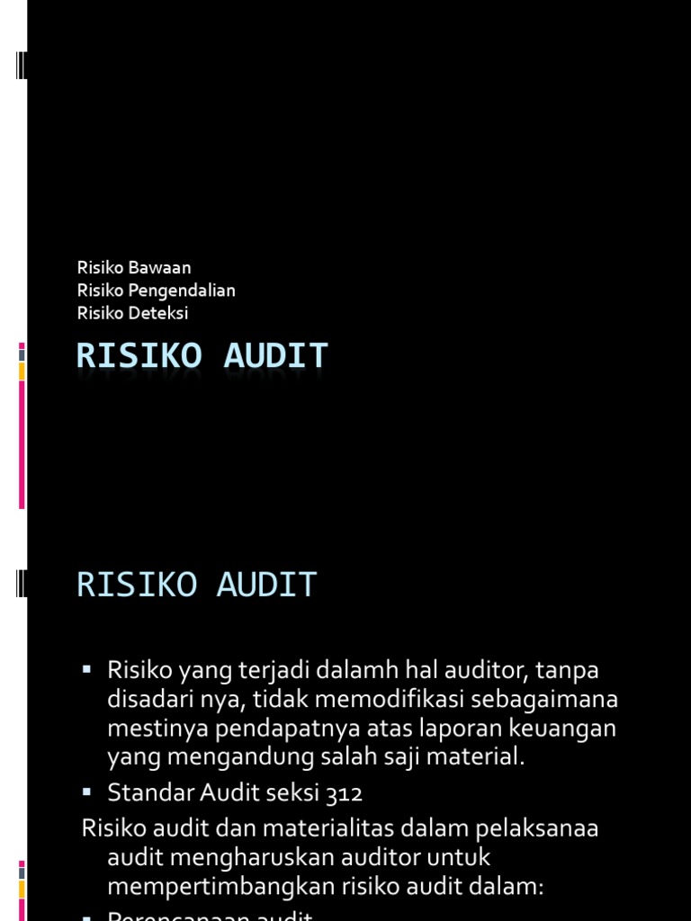 Perhitungan Risiko Audit dan Materialitas | PDF