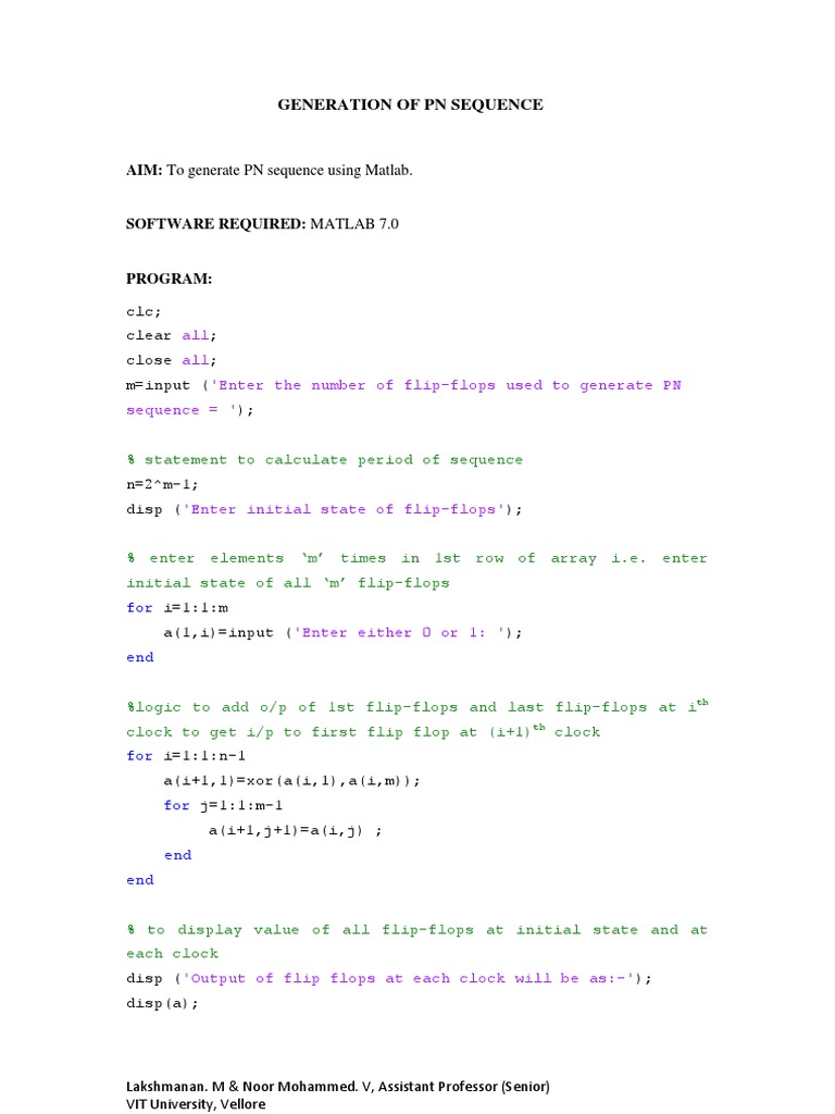 10 Generation of PN Sequence | PDF | Computer Programming | Computing
