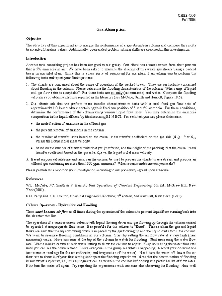 Scrubber Flow Diagram | PDF | Valve | Ammonia