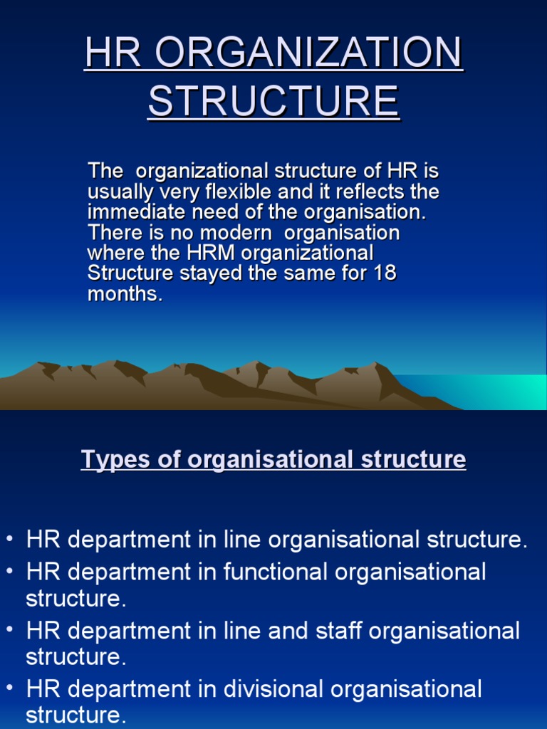 HR Department Organizational Structure | PDF | Organizational Structure ...