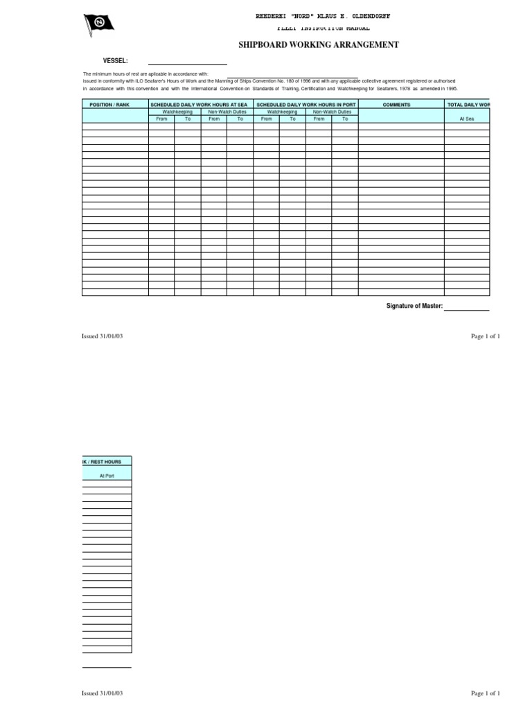 Shipboard Working Arrangement: Fleet Instruction Manual | PDF | Home ...