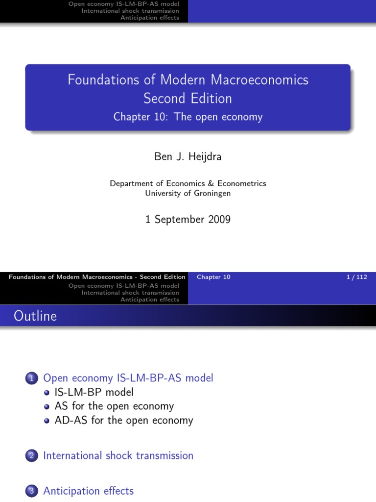 Foundations of Modern Macroeconomics Second Edition: Chapter 10: The ...