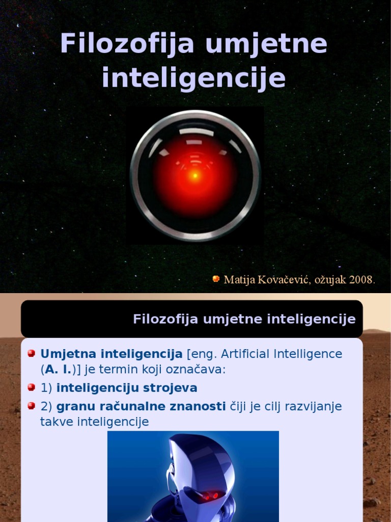 Filozofija Umjetne Inteligencije | PDF