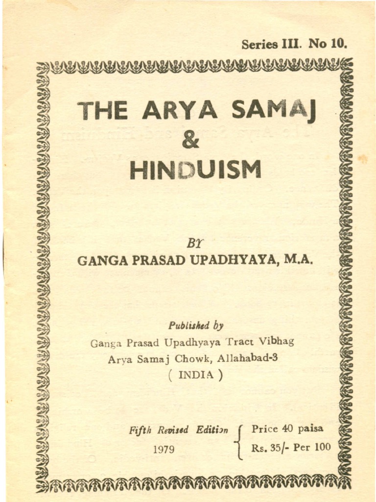 The Arya Samaj and Hinduism | PDF