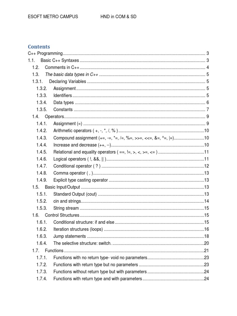 The Basic Data Types in C++ ...