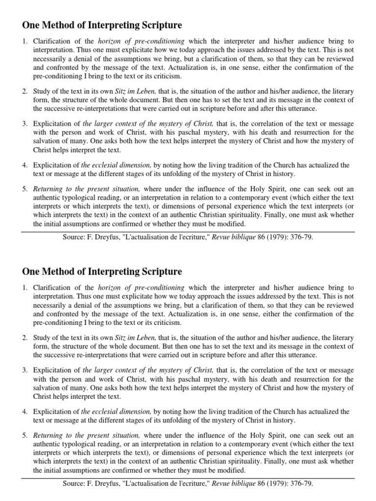 One Method of Interpreting Scripture | PDF | Christian Mysticism ...