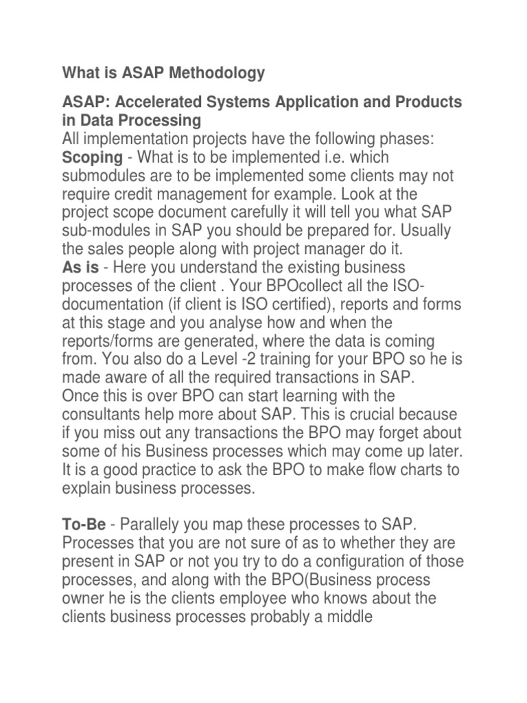 SAP Implementation Process | PDF | Business Process | Server (Computing)