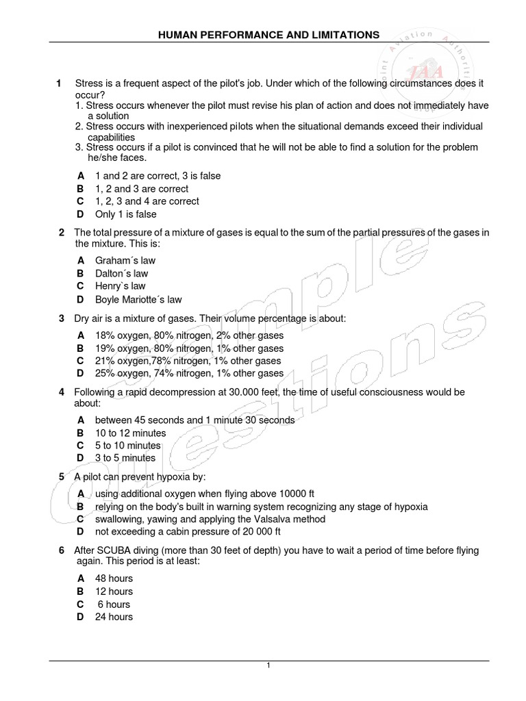 040 - Human Performance and Limitations | PDF | Perception | Attention