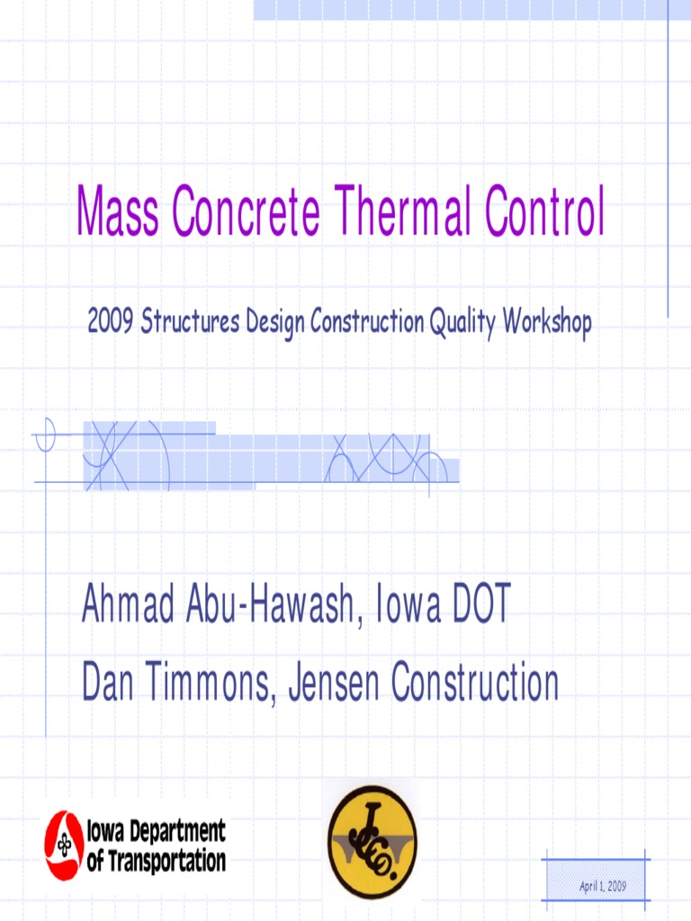 Mass Concrete Thermal Control | PDF | Thermal Insulation | Concrete