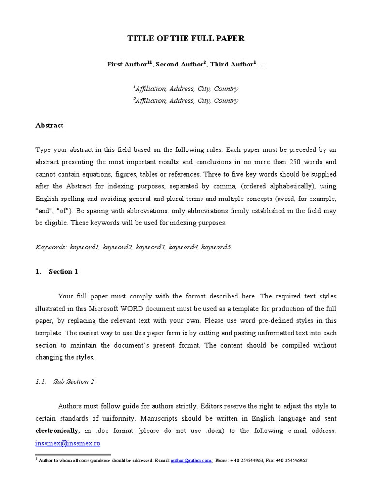 Manuscript Submission Guidelines | PDF | Abstract (Summary) | Writing
