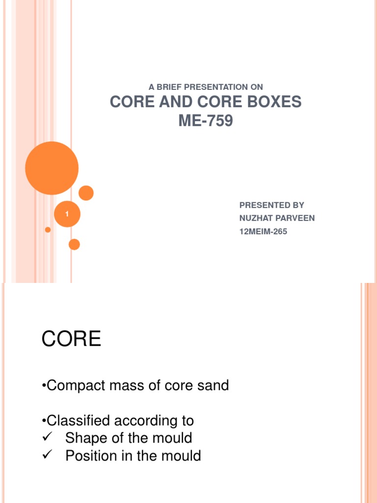 Core and Core Boxes | PDF | Industrial Processes | Metalworking