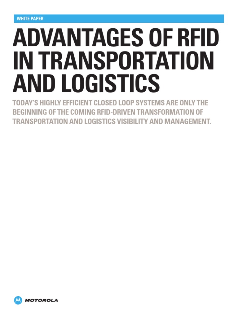 Motorola RFID Transportation Logistics White Paper | PDF | Radio Frequency Identification ...