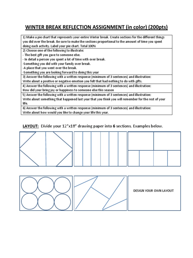 Winter Break Reflection | PDF | Language Arts & Discipline
