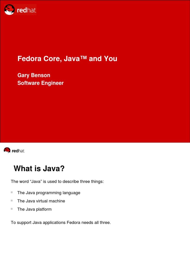 FUDCon3GBenson | PDF | Java (Programming Language) | Operating System Technology