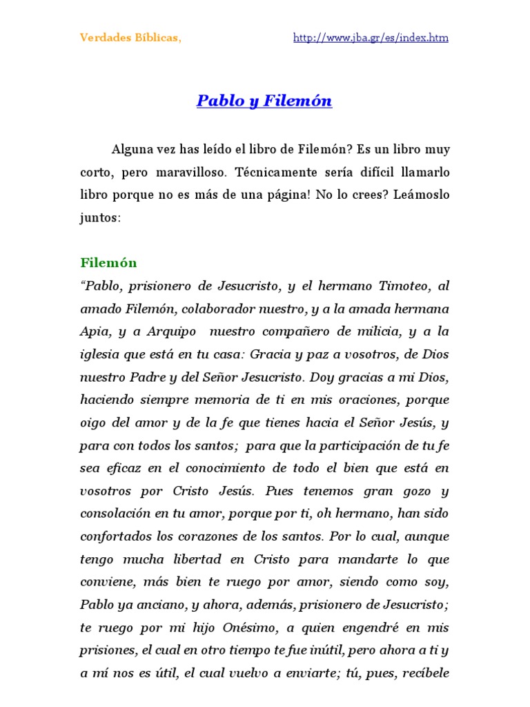 Pablo y Filemón | PDF | Pablo el apóstol | Cristo (título)