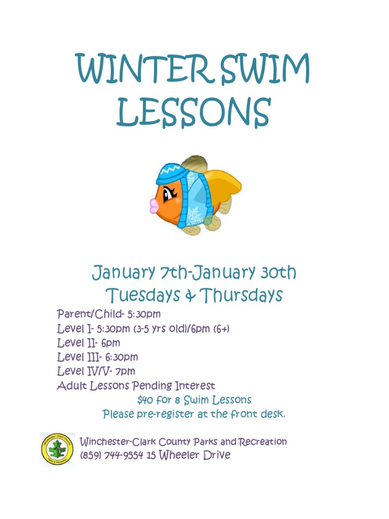 Winter Swim Lessons 2014 | PDF