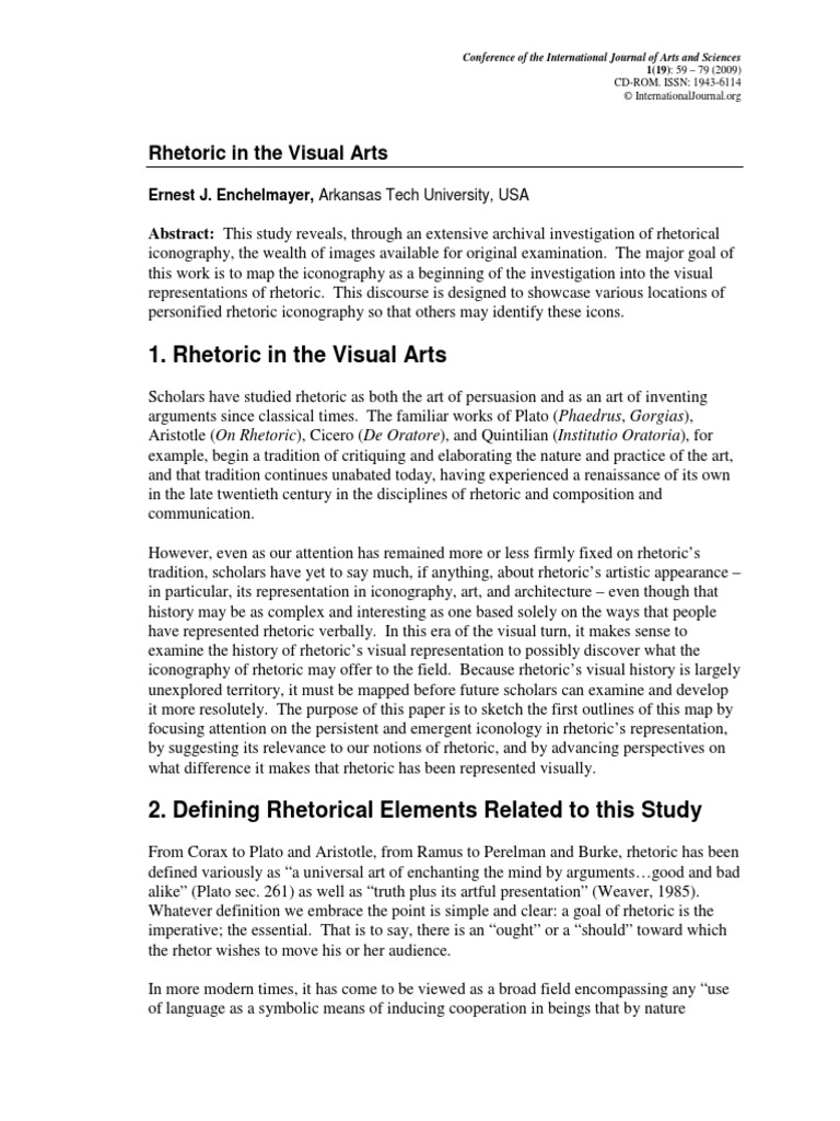 Rhetoric in The Visual Arts - Ernest J. Enchelmayer | PDF | Rhetoric ...